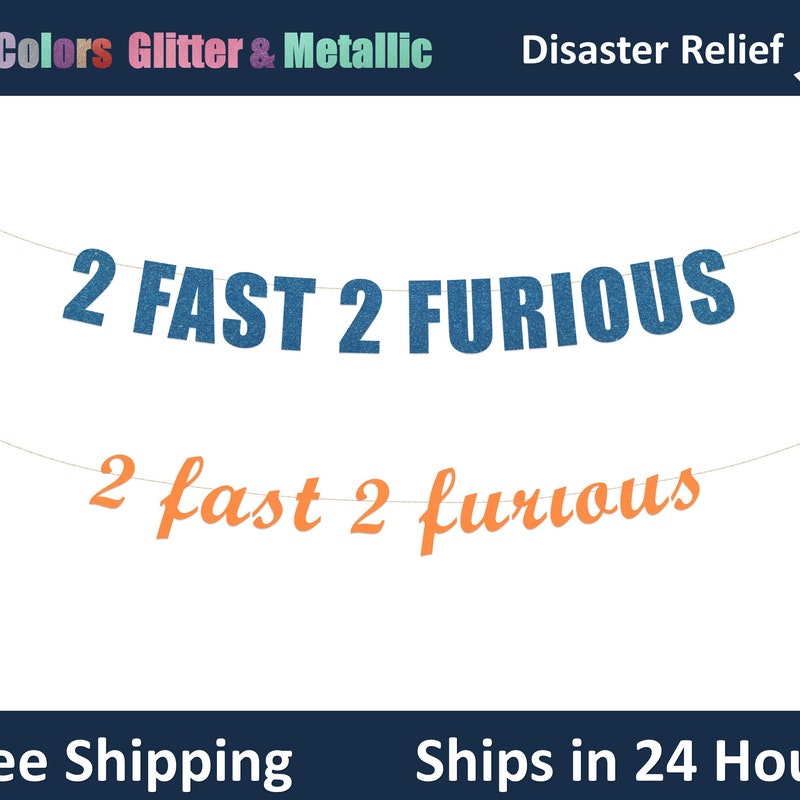 Two Fast Two Furious Banner - Etsy