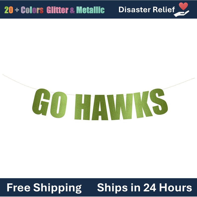 Go Hawks Banner - #12thman, Football Party Sign, College Football Party ...