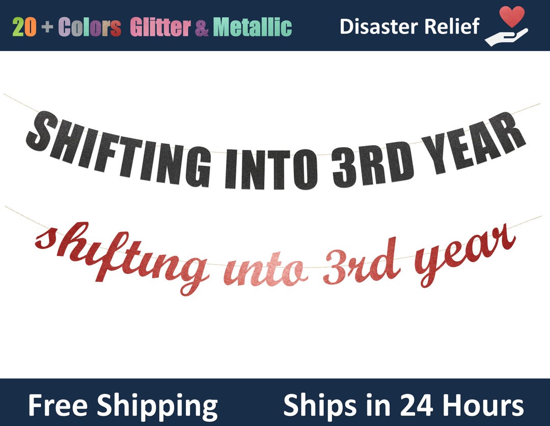 Shifting Into 3rd Year Banner Kids 3rd Birthday Banner, Racing Theme ...