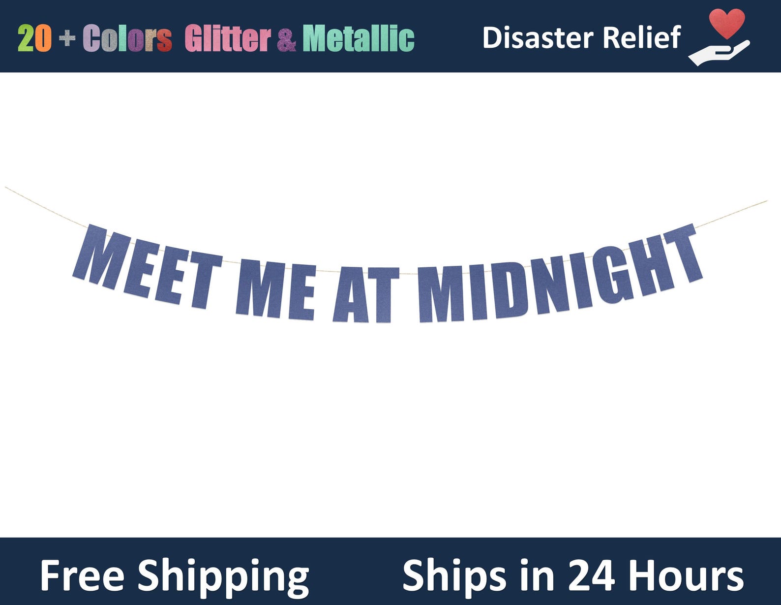Meet Me at Midnight Banner - Midnight Birthday Decoration, Love Party ...