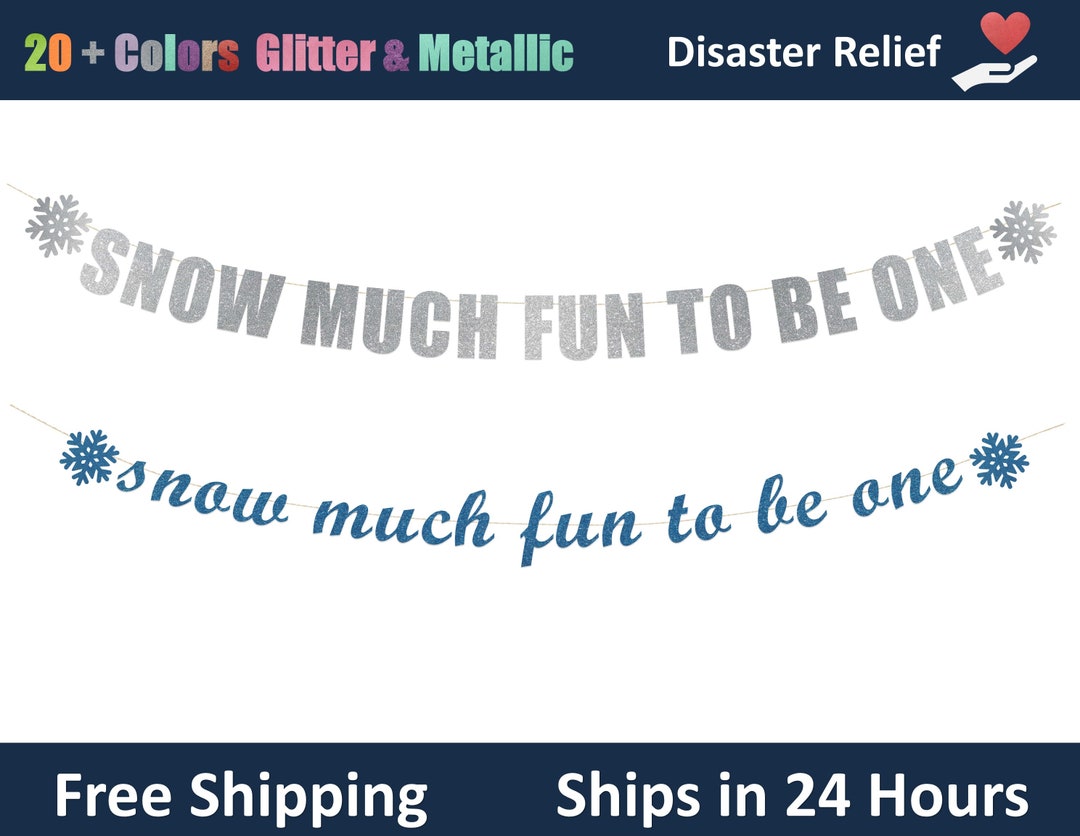 Snow Much Fun to Be One Banner 1st Birthday Party,snowflake Birthday ...