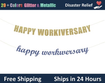 Work Anniversary Sign - Etsy