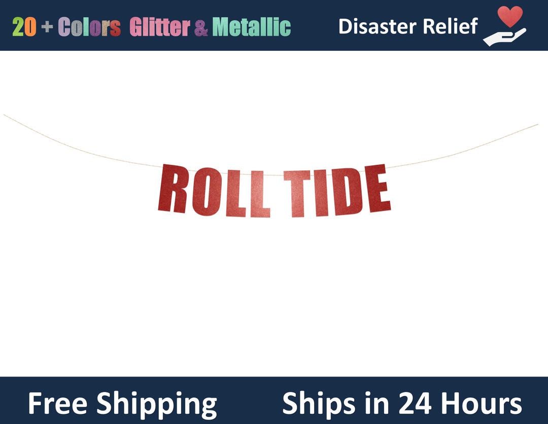 Roll Tide Banner - Football Party Sign, College Football Party ...
