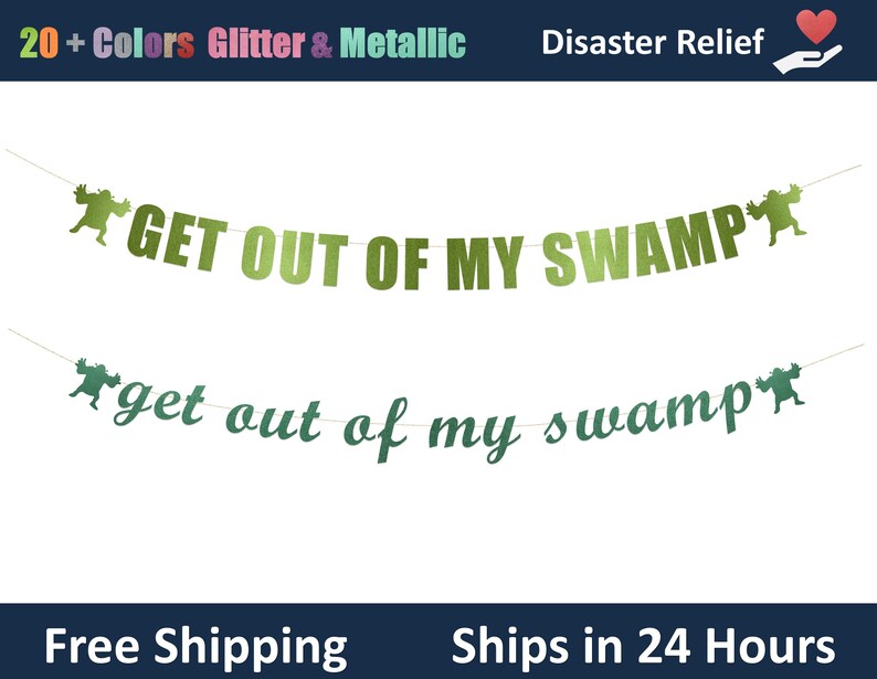 Get Out of My Swamp Banner Shrek Theme Birthday Shrek Party - Etsy