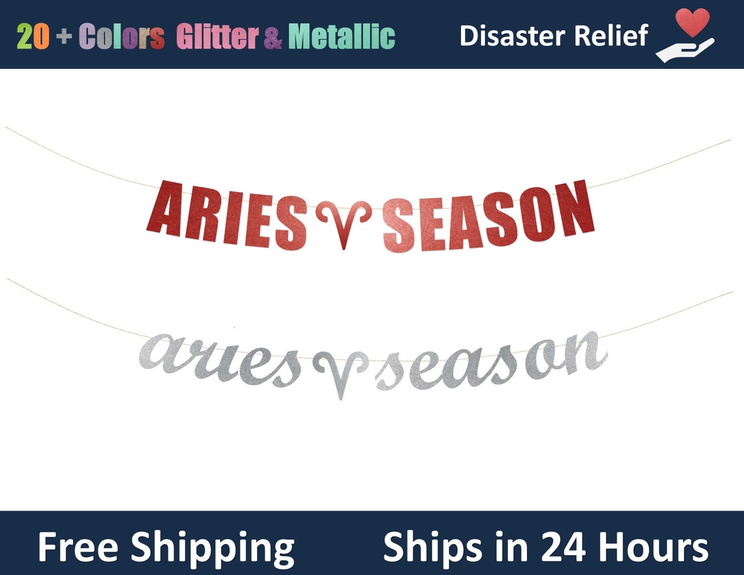 Aries Season Banner - Aries, Zodiac, Aries Birthday Decoration, Star ...