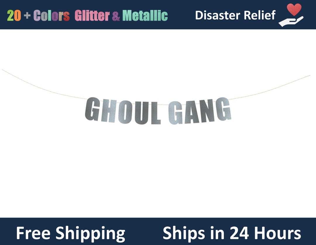 Ghoul Gang Banner - Halloween Decoration, Bachelorette Party Hanging ...
