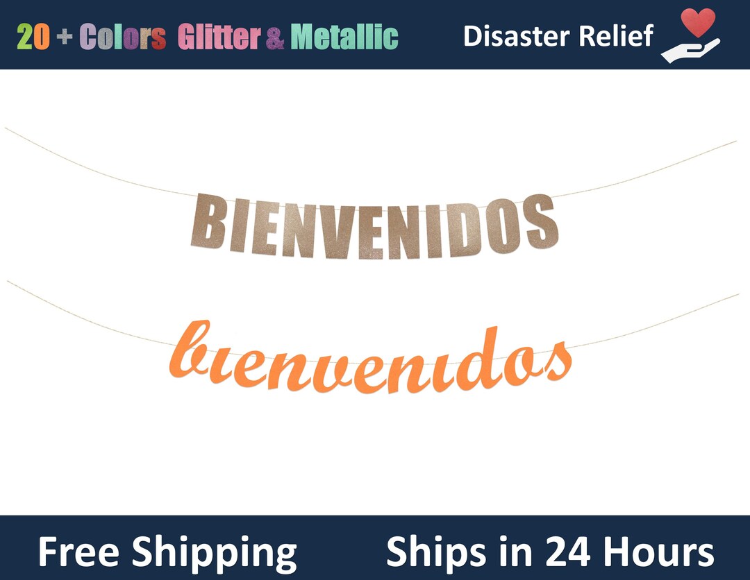 Bienvenidos Banner - Spanish Banner, Welcome, Greeting, Wedding ...