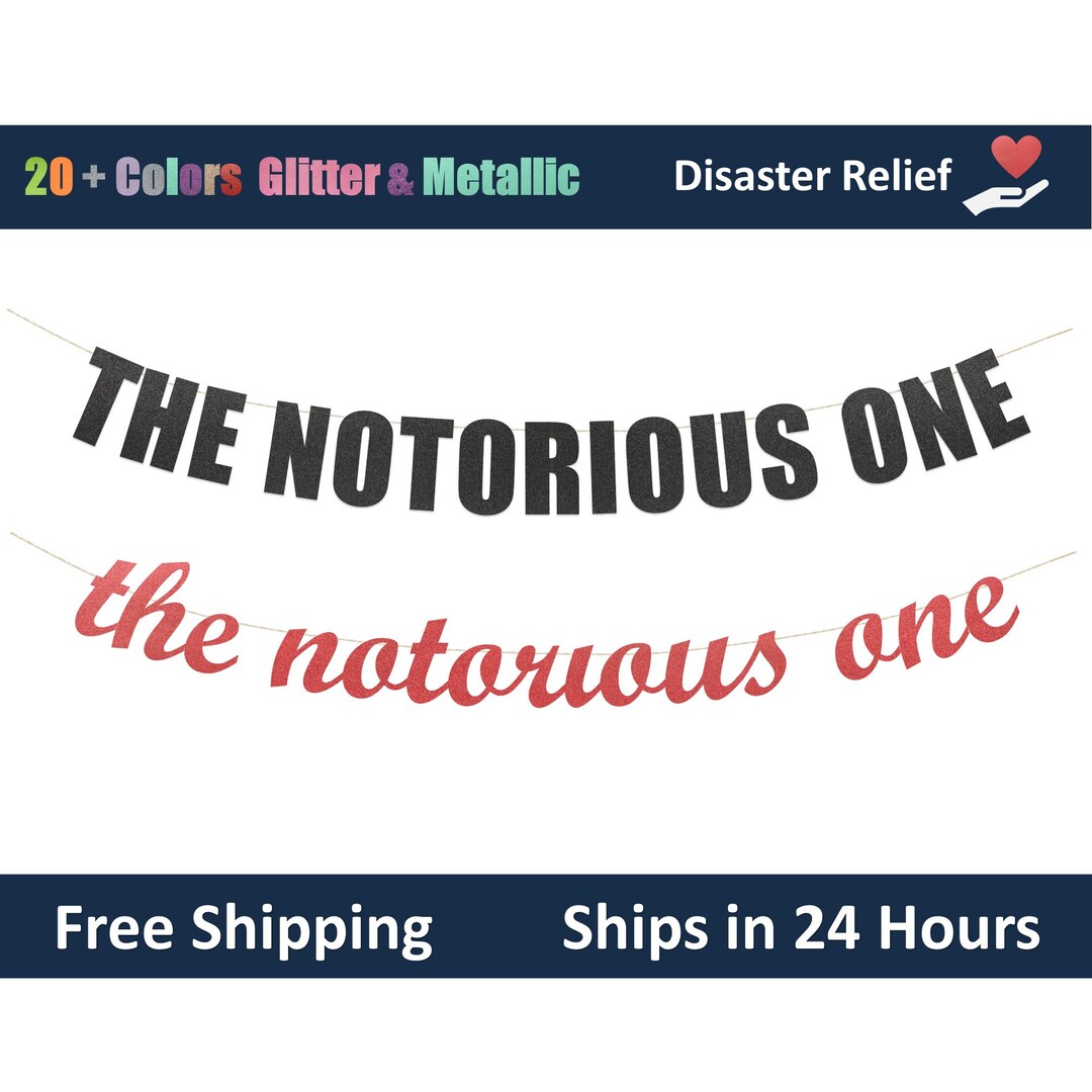 The Notorious One Banner - First Birthday Decoration, Notorious One ...