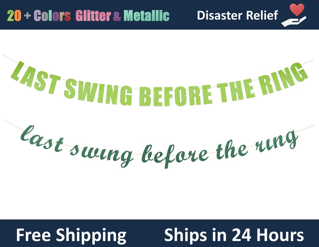 Last Swing Before the Ring Banner - Golf Party Decorations, Tennis ...