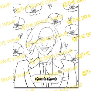 Kamala Harris Coloring Page // Sheroes : Our Time is Now // Digital ...