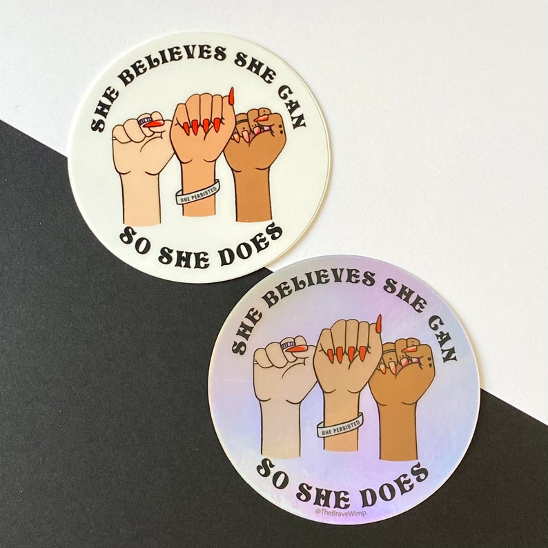 She Believes She Can so She Does Sticker - Etsy