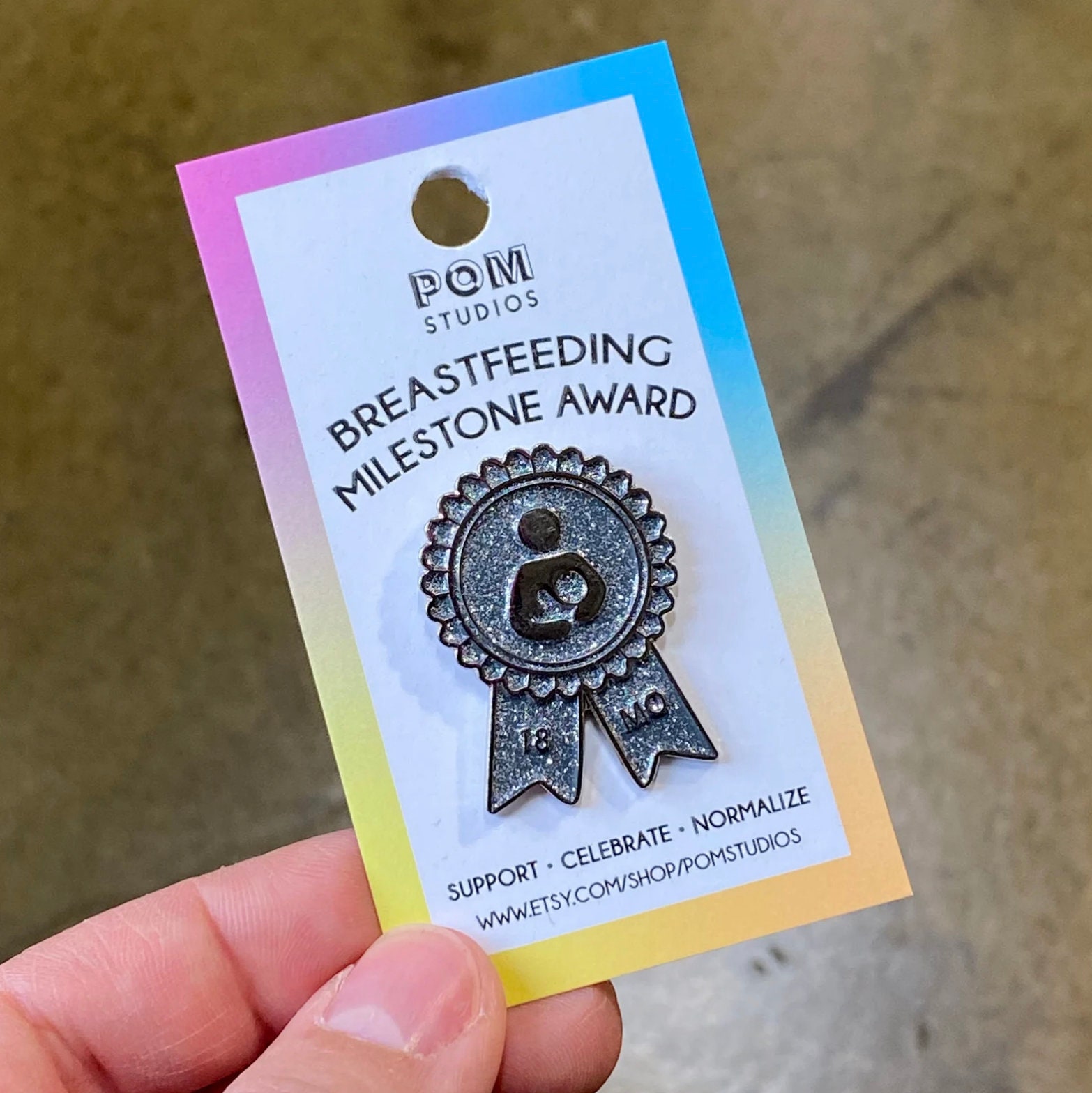 Breastfeeding Milestone Award Pin - 18 Months - Etsy