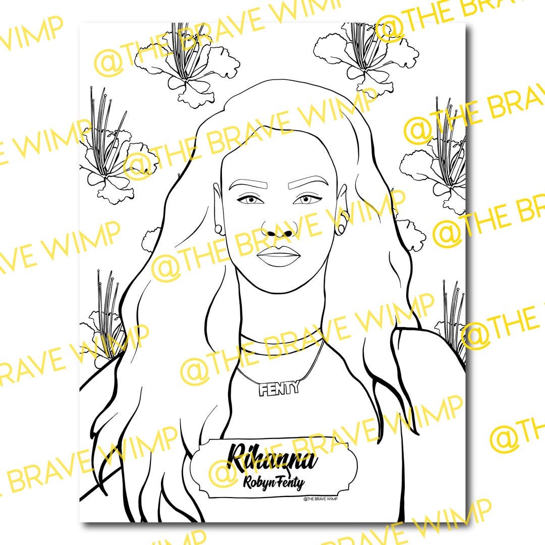 Rihanna Coloring Page // Sheroes : Our Time is Now // Digital Download ...