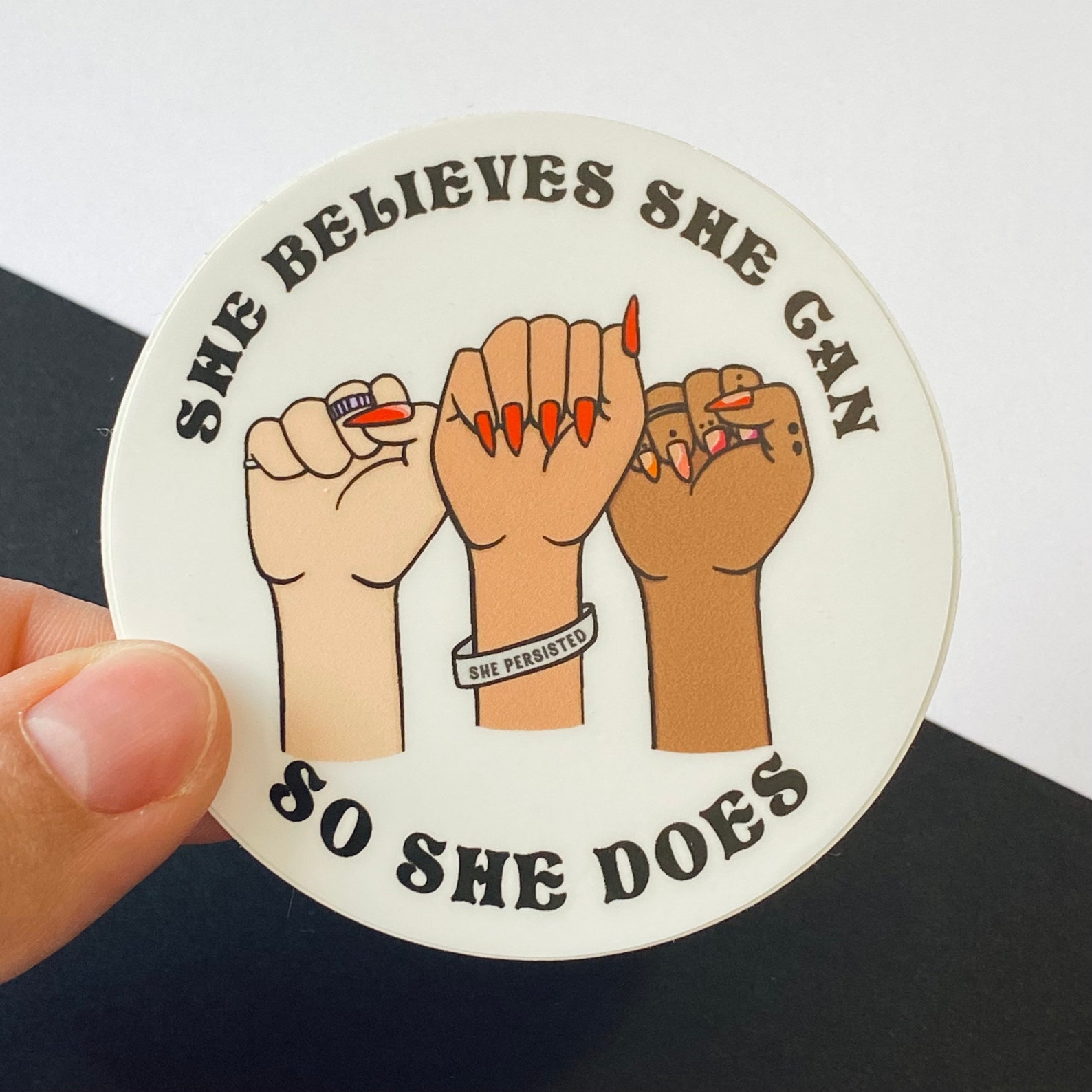 She Believes She Can so She Does Sticker - Etsy