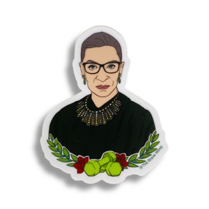Ruth Bader Ginsberg Sticker // RBG - Etsy