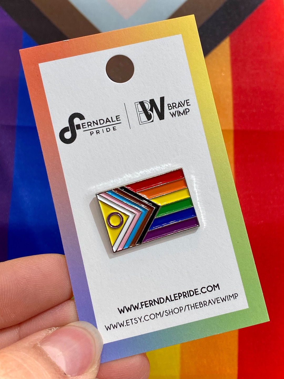 Progress Pride Flag Enamel Pin - Etsy