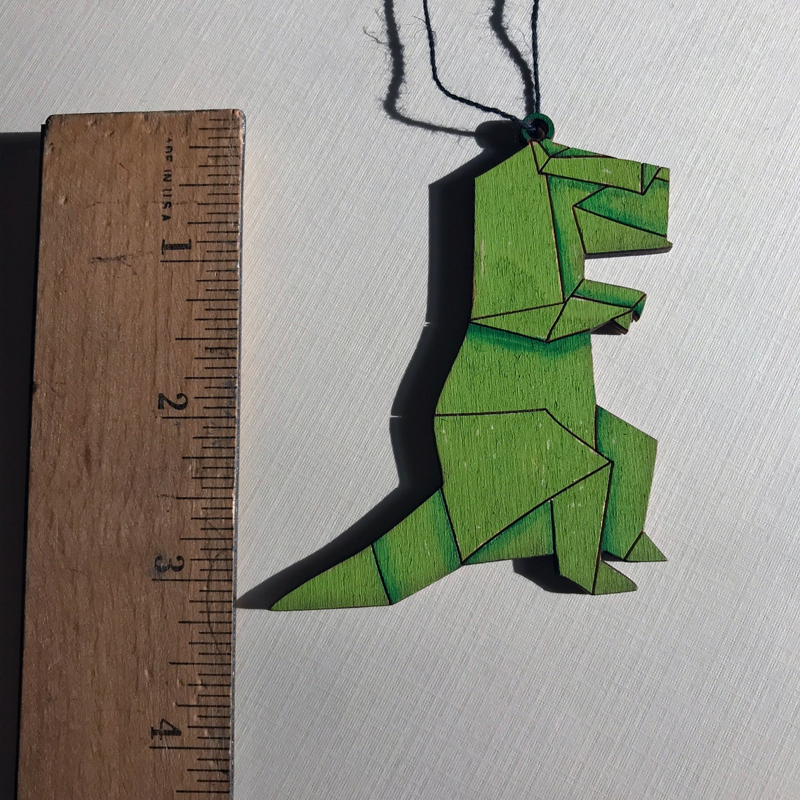 Wood Origami T-rex Ornament - Etsy