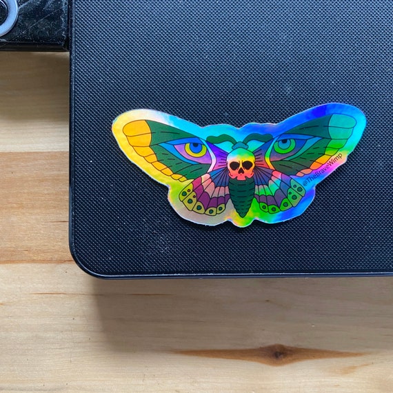 Hologram Death Moth Sticker - Etsy