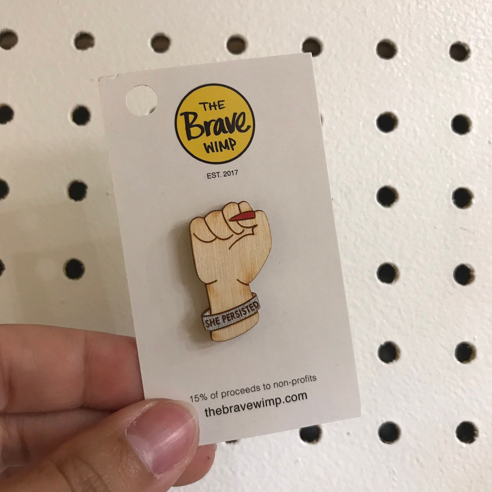 She Persisted Feminist Fist Lapel Pin | Etsy