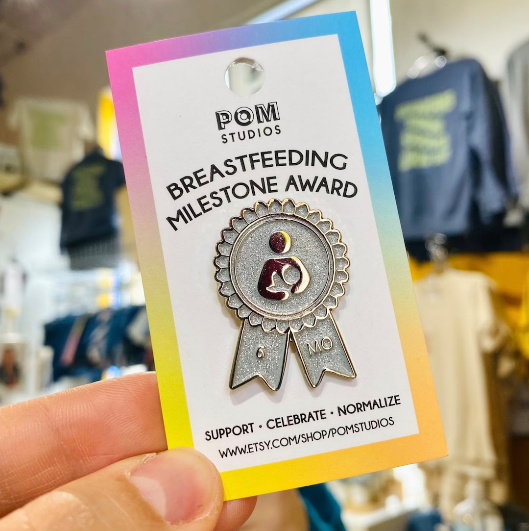 Breastfeeding Milestone Award Pin - 6 Months - Etsy