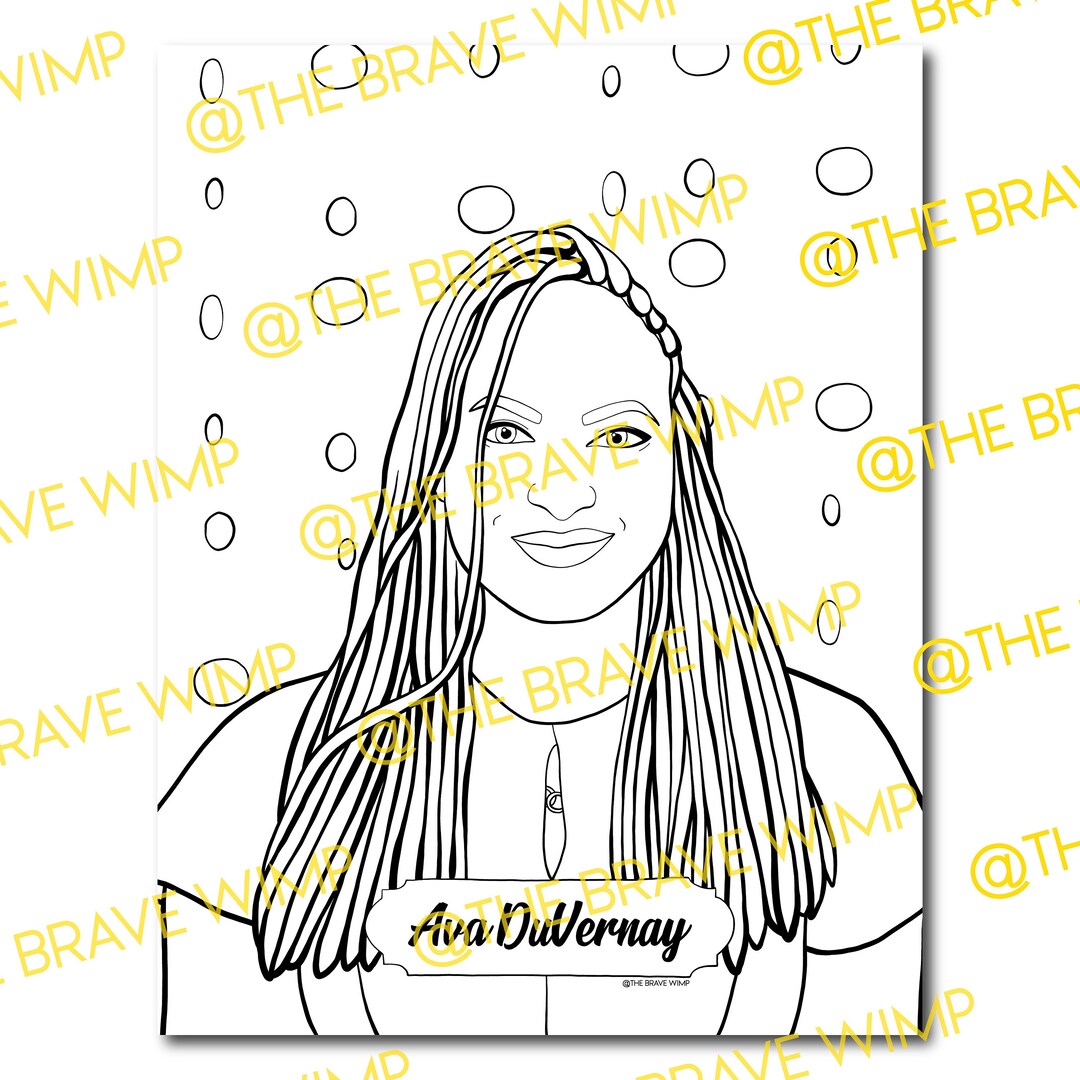 Ava Duvernay Coloring Page // Sheroes : Our Time is Now // Digital ...