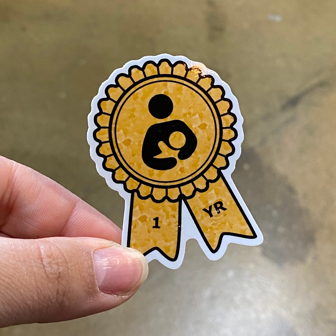 Breastfeeding Milestone Award Sticker - 1 Year - Etsy