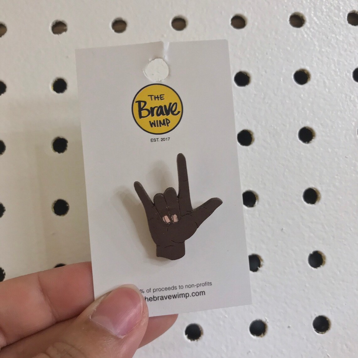 I Love You // ASL Wood Lapel Pin - Etsy