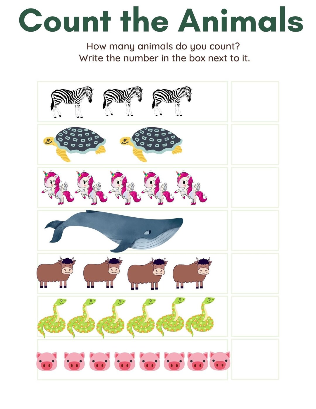 Preschool Animal Activity Bundle Printable Preschool Activity - Etsy