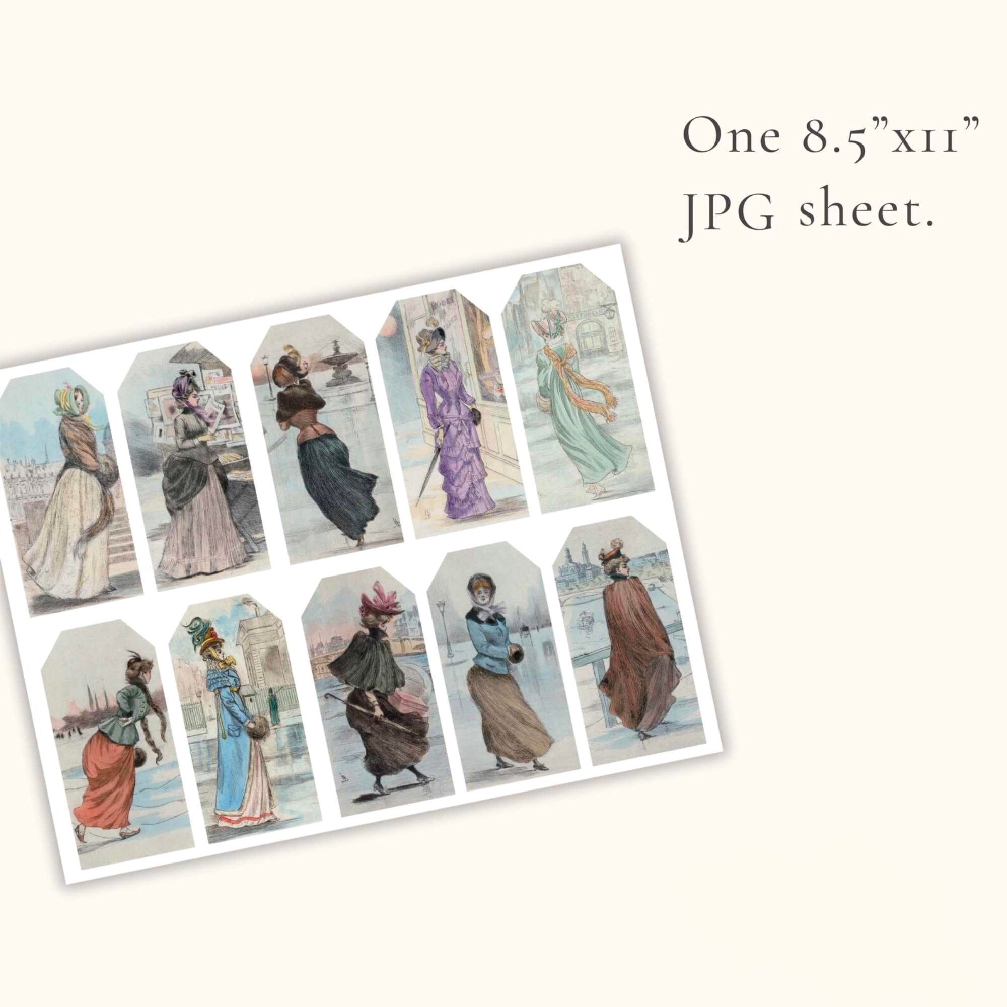 Victorian Junk Journal Tags | Printable Christmas Gift Tags | Shabby ...