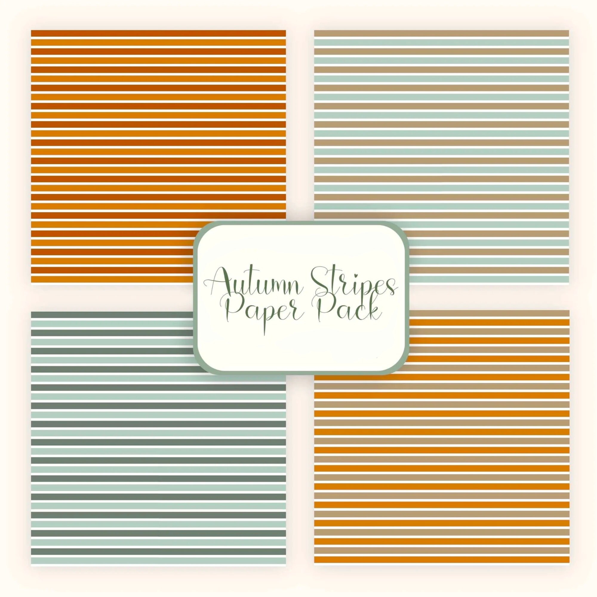 Striped Scrapbooking Paper Digital Paper Pack 12x12 Printable Scrapbook ...