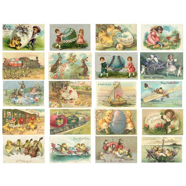 Vintage Easter Card - Etsy