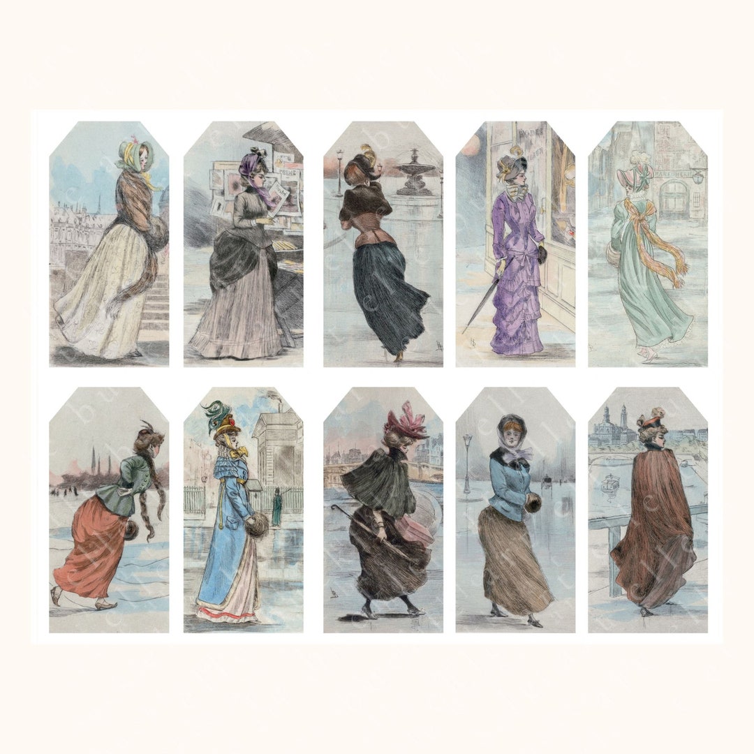 Victorian Junk Journal Tags | Printable Christmas Gift Tags | Shabby ...