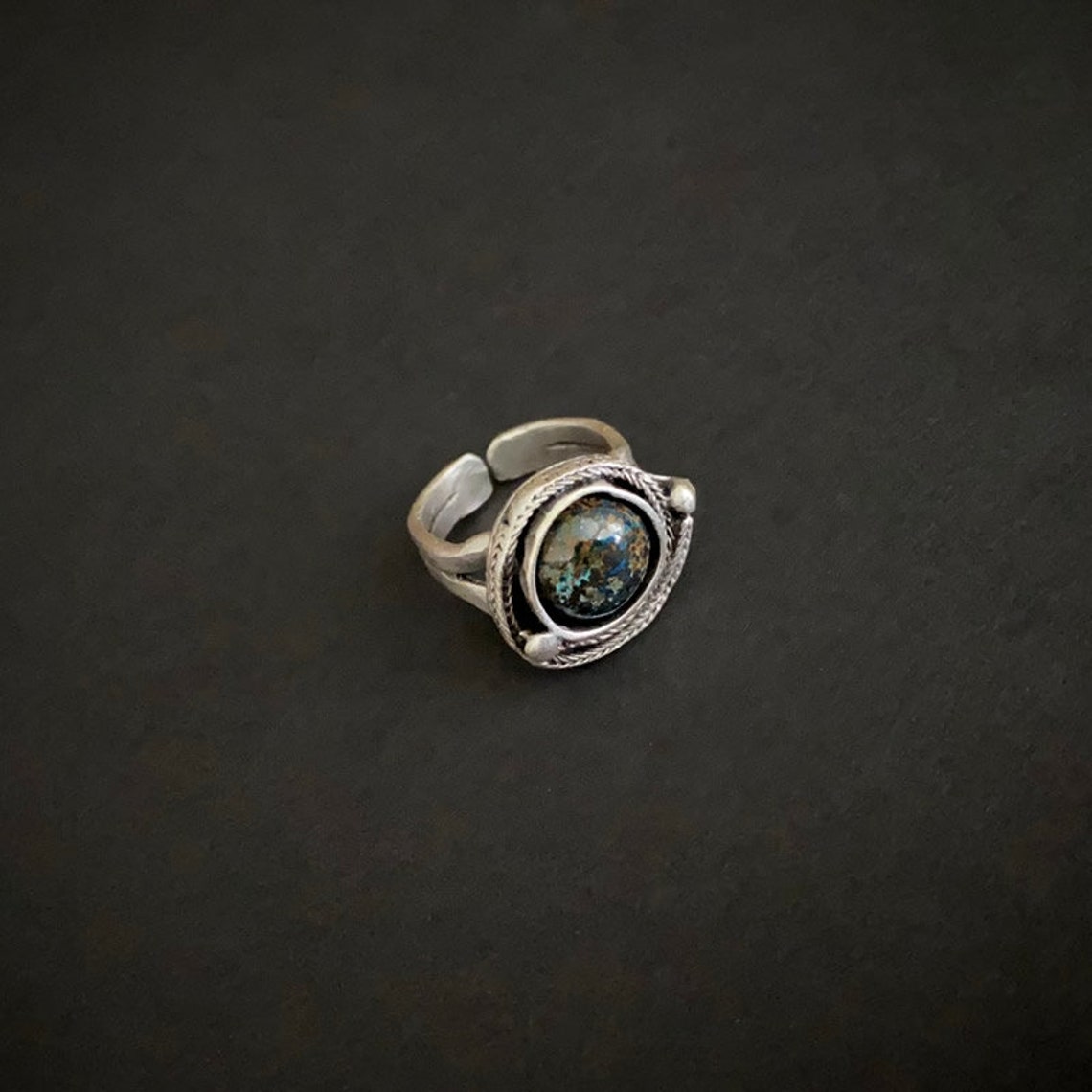Chrysocolla Ring Gemstone Rings Boho Ring Silver Ring Boho - Etsy