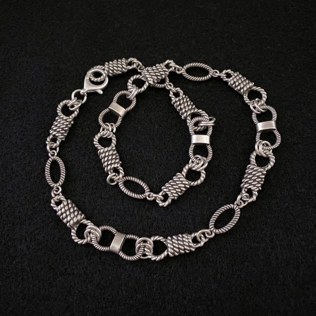 Rocker Jewelry, Emo Necklace, Gothic Punk Jewelry, Knotted Rope Chain ...