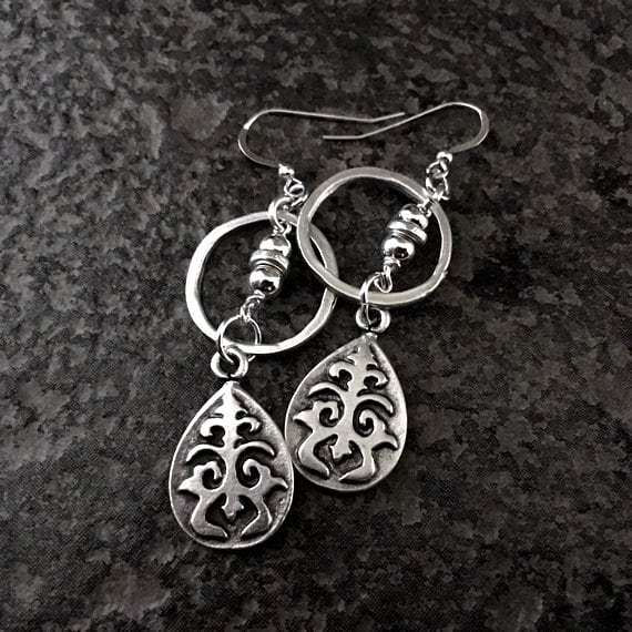 Boho Earrings, Boho Jewelry, Silver Earrings, Festival Jewelry, Hippie ...
