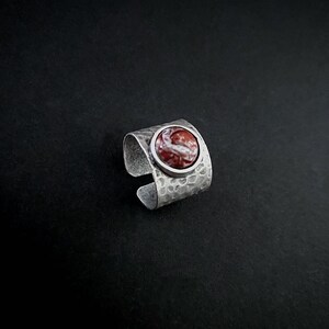 Jasper Jewelry, Gemstone Ring, Wide Silver Ring, Gemstone Jewelry, Boho Jewelry, Wide Band Ring ...