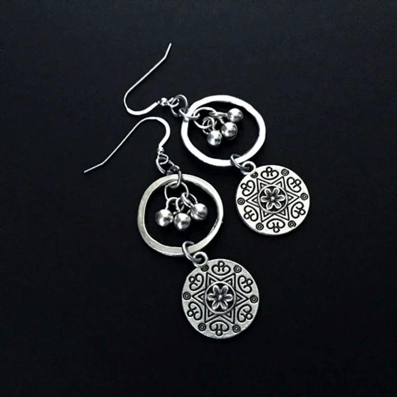 Boho Jewelry, Silver Earrings, Boho Earrings, Festival Jewelry, Hippie ...