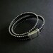 Rocker Bracelets, Studded Leather Bracelet, Ball Chain and Leather ...