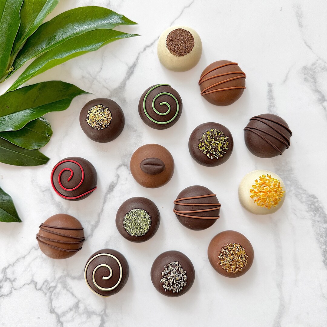 Chocolate Truffle Fridge Magnet Set, Gift for Foodie, Hostess Gift ...