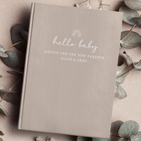 Custom Baby Shower Guest Book Personalized Advice for Parents Wishes ...