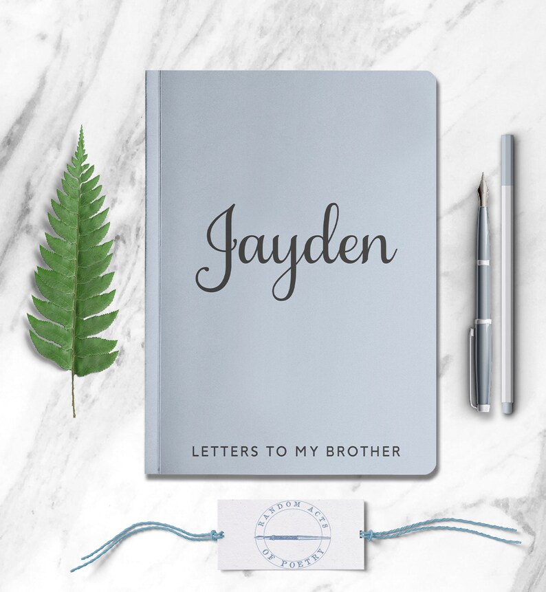 Letters to My Brother - Personalized Memory Journal - Custom Name ...