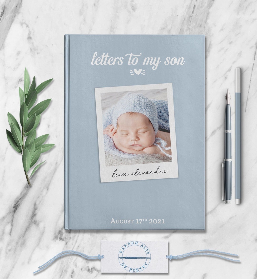 Letters to My Son - Personalized Notebook - Baby Boy Photo Memory Book ...