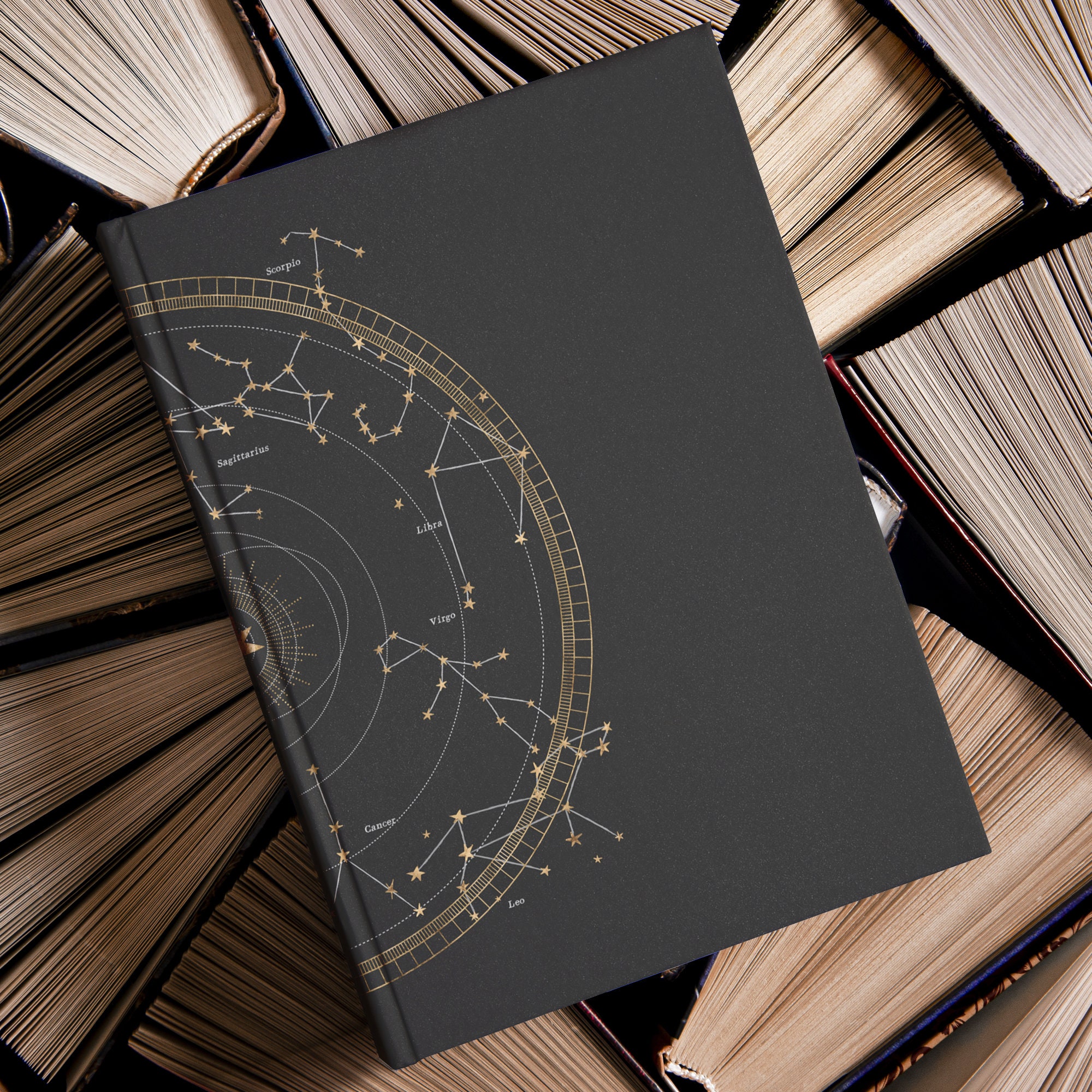 Personalized Astrology Notebook - Golden Star Chart Constellation ...