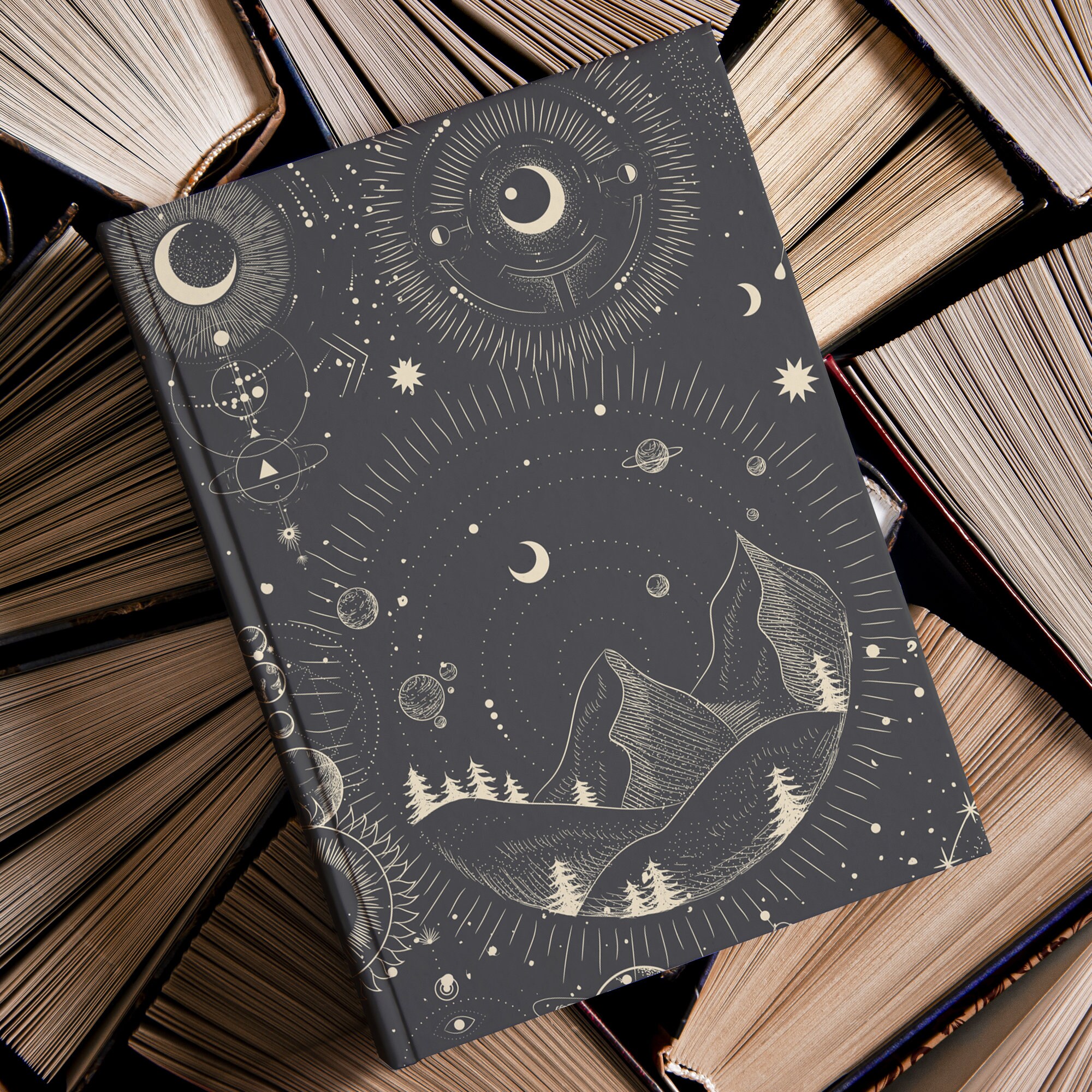 Space Mountain Journal Moon Dream Diary Universe Planet Travel - Etsy