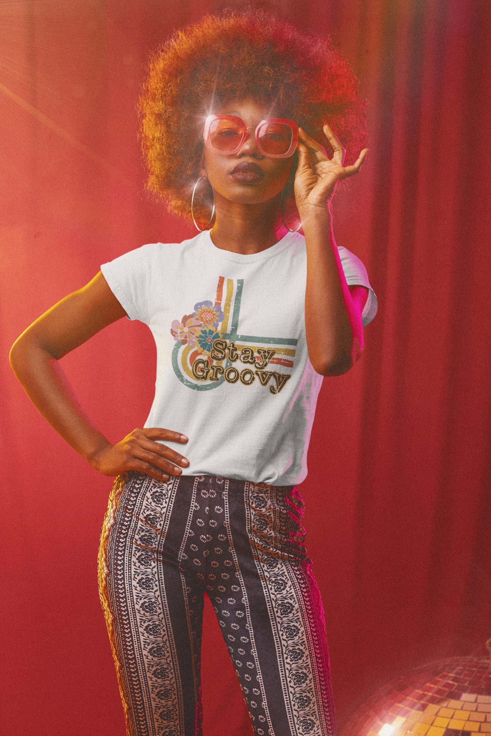 Stay Groovy Vintage Tee 70s Retro Wildflower T Shirt Summer | Etsy