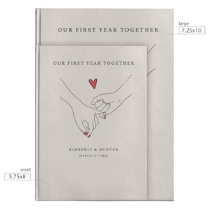Our First Year Together - Personalized Couple Notebook - Custom ...