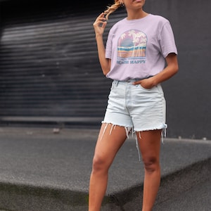 Beach Tee Dont Worry Beach Happy T Shirt Sunshine Oversized Shirt ...