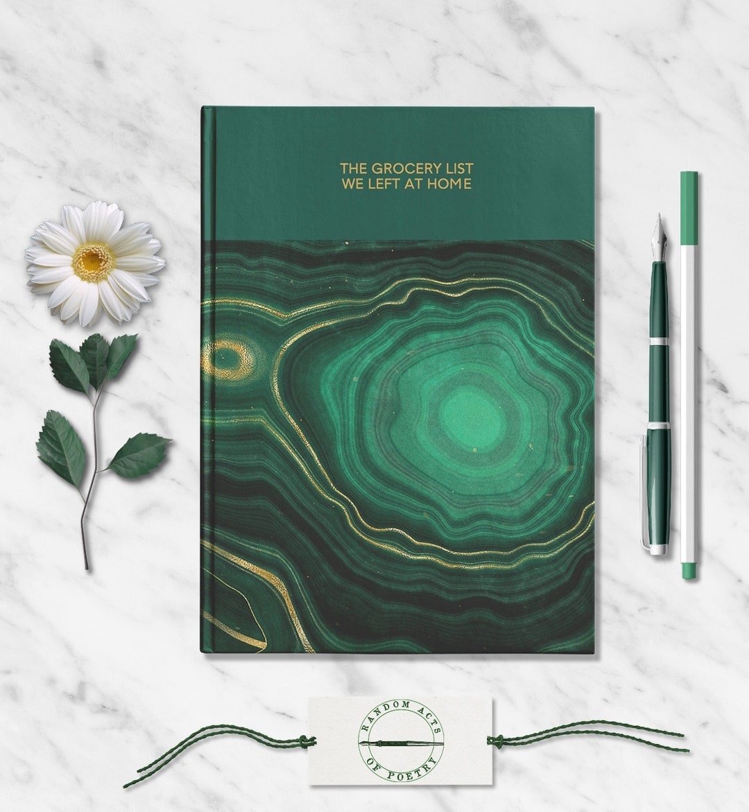 Marble Personalized Quote Notebook Custom Simple Abstract Minimalist ...