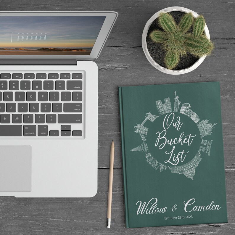Our Bucket List - Custom Couple Travel Journal - Personalized Adventure ...