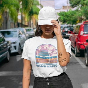 Beach Tee Dont Worry Beach Happy T Shirt Sunshine Oversized Shirt ...